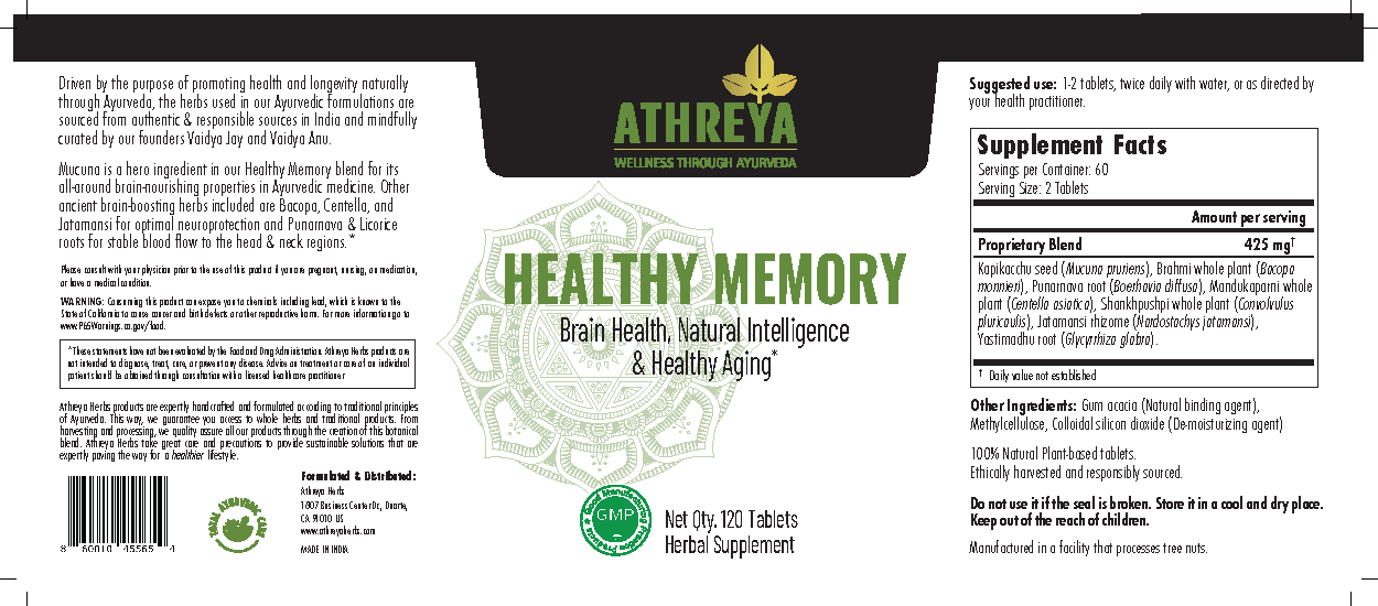 Healthy Memory Tablets | Ayurvedic Herbal Supplement for Brain Health ...