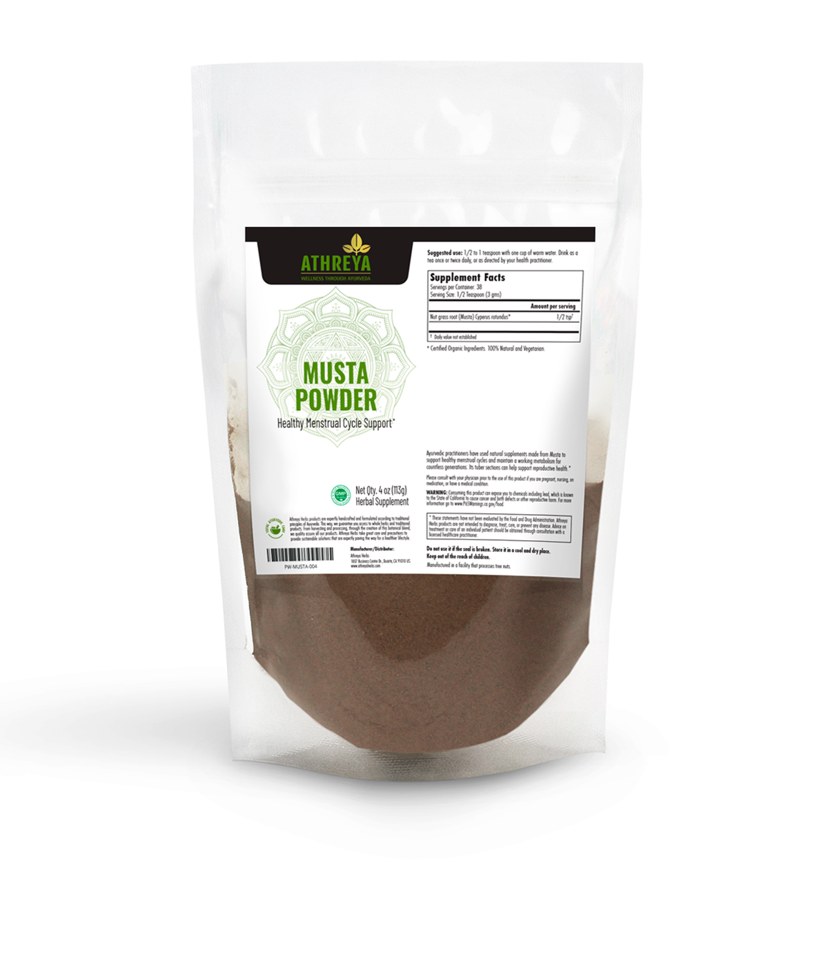 Musta Powder| Supplement for Healthy Menstrual Cycle Support | Athreya ...