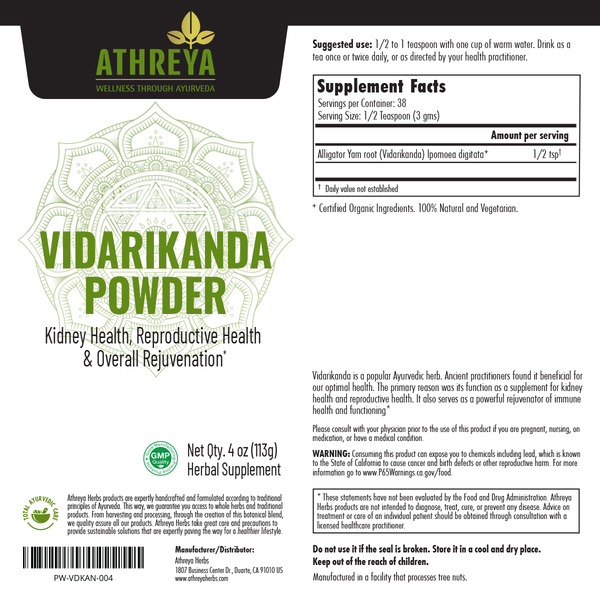 Vidarikanda Powder| Athreya Herbs