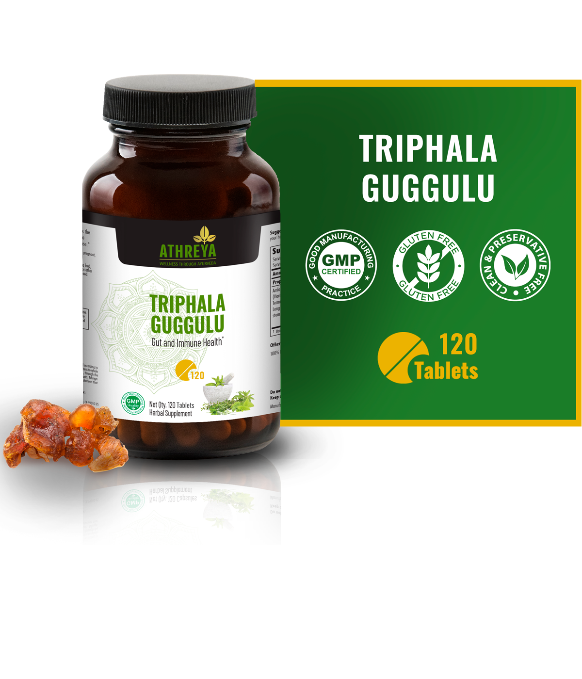 Yogaraj Guggulu Capsules | Joint, Muscle, & Nerve Health | Athreya Herbs