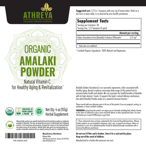 Amalaki Powder| Ayurvedic Rejuvenator| Athreya Herbs