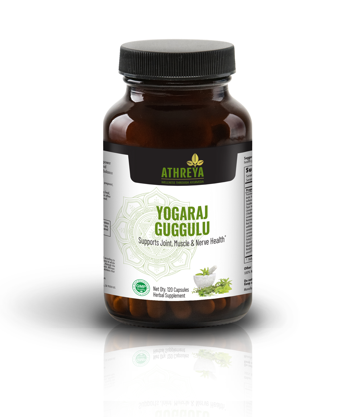 Yogaraj Guggulu Capsules | Joint, Muscle, & Nerve Health | Athreya Herbs